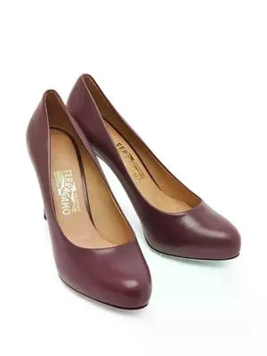 FERRAGAMO Leo Leather Heeled Pumps