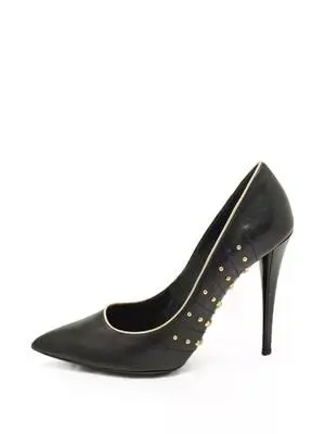 Saint Laurent Leather Heeled Pumps - Black