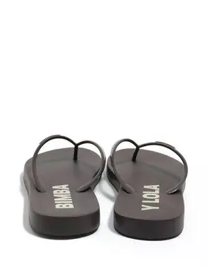 Bimba Y Lola Logo-print Flip-flops - Brown