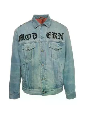 Gucci Logo-print Floral-motif Denim Jacket