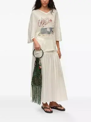 Bimba Y Lola Knotted Fringed Tote Bag