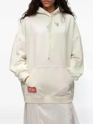 Bimba Y Lola Logo Patch Hoodie With Lace Panels