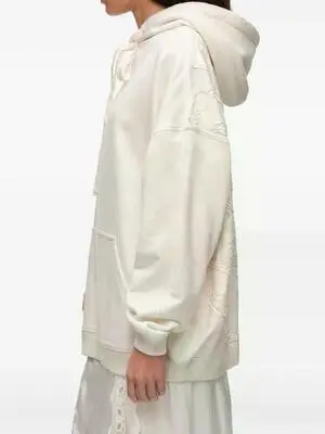 Bimba Y Lola Logo Patch Hoodie With Lace Panels