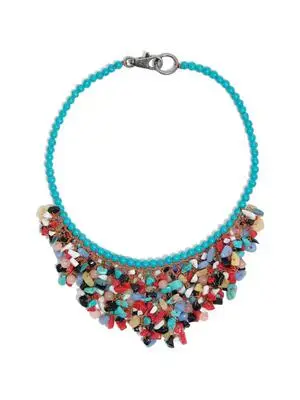 Bimba Y Lola Beaded Necklace - Blue