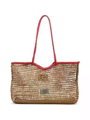 Bimba Y Lola Large Woven Design Tote Bag - Neutrals