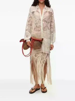 Bimba Y Lola Large Woven Design Tote Bag