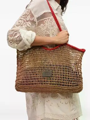 Bimba Y Lola Large Woven Design Tote Bag