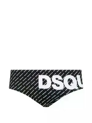 Dsquared2 All-over Logo Print Swim Briefs - Black