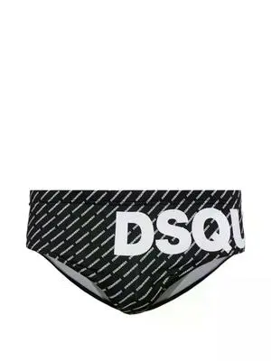 Dsquared2 All-over Logo Print Swim Briefs - Black