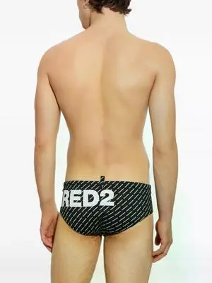 Dsquared2 All-over Logo Print Swim Briefs