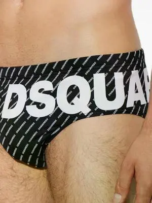 Dsquared2 All-over Logo Print Swim Briefs