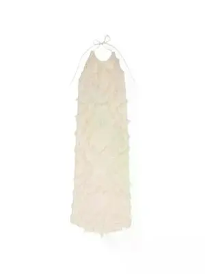 Bimba Y Lola Fringed Halterneck Maxi Dress