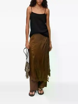 Bimba Y Lola Asymmetric Skort Trousers With Lace Trim
