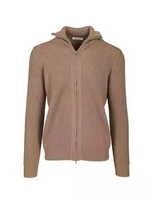 AL DUCA D’AOSTA 1902 Ribbed-knit Zip-up Sweater - Neutrals