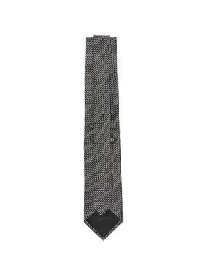 TOM FORD Geometric Patterned Neck Tie - Black