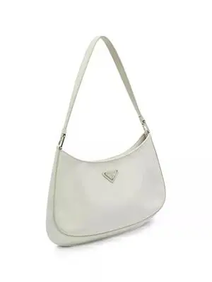 Prada Cleo Brushed Shoulder Bag - White