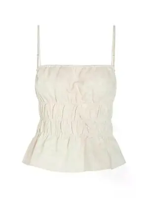 Staud STAUD Ayla Square-Neck Tank Top Neutrals