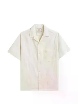 Portuguese Flannel Embroidered Short-sleeve Shirt - Neutrals