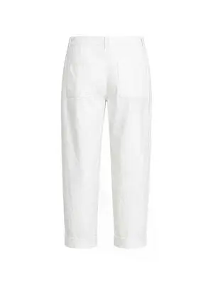PHARAOH Claire Turn-up Trousers - White