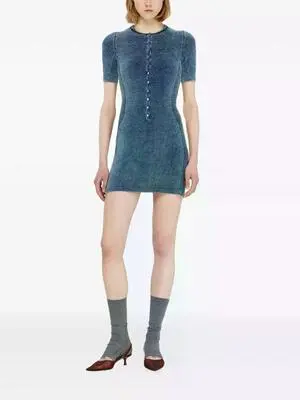 DIESEL® Indigo Bouclé Knit Mini Dress