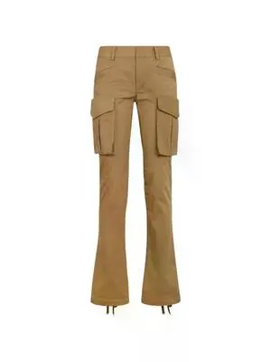 Dsquared2 Cotton Cargo Pants With Corset Lacing Detail - Neutrals