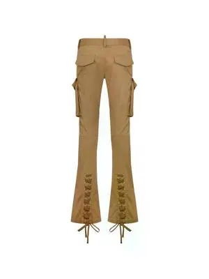 Dsquared2 Cotton Cargo Pants With Corset Lacing Detail