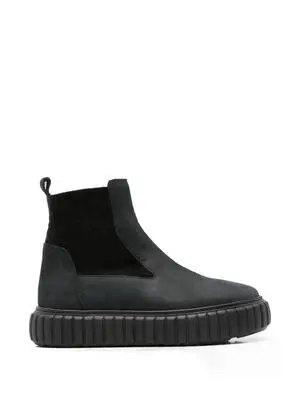SERGIO MORETTI FIRENZE Suede Chelsea Boots - Black