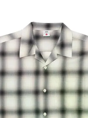 Edwin Check-print Open-collar Shirt