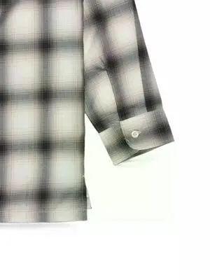 Edwin Check-print Open-collar Shirt