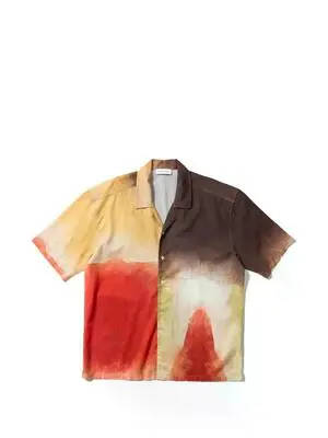 EDMMOND STUDIOS Watercolour-print Short-sleeve Shirt