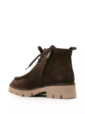 SERGIO MORETTI FIRENZE Suede Lace-up Ankle Boots
