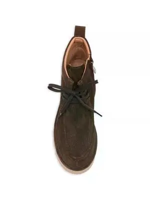 SERGIO MORETTI FIRENZE Suede Lace-up Ankle Boots