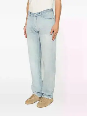 Emporio Armani Logo Plaque Straight Jeans