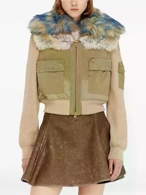 DIESEL® Bomber Jacket With Rib-knit And Plush Trims