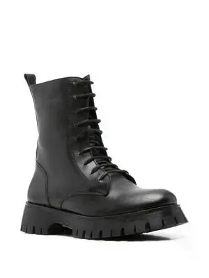SERGIO MORETTI FIRENZE Combat Boots - Black