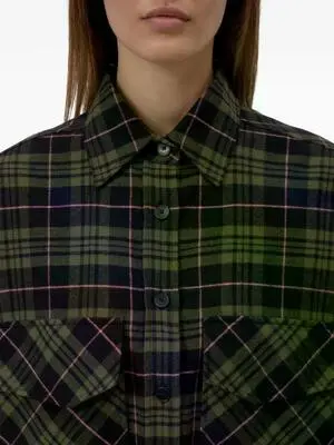 Closed Check Pattern Oversized Shirt