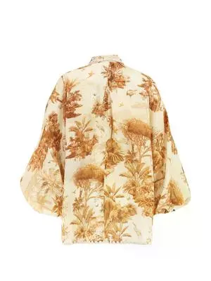 Zimmermann Indra Tie-neck Blouse - Neutrals