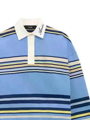 Amiri Striped Oversized Long-sleeve Polo