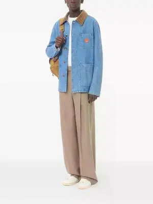Valentino Garavani Denim Shirt Jacket With Vlogo Patch