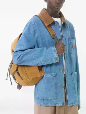 Valentino Garavani Denim Shirt Jacket With Vlogo Patch