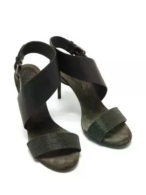 Brunello Cucinelli Monili Embellished Ankle Strap Sandals