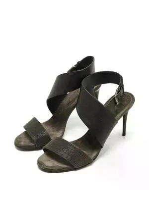 Brunello Cucinelli Monili Embellished Ankle Strap Sandals
