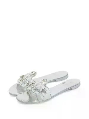 GIUSEPPE ZANOTTI Turchesite Crystal-embellished Flat Sandals