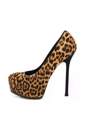 Saint Laurent Platform Stiletto Pumps - Neutrals