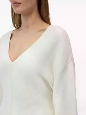 Closed V-neck Knitted Sweater