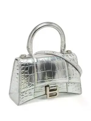 Balenciaga Hourglass Xs Handbag - Silver