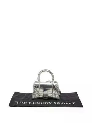Balenciaga Hourglass Xs Handbag - Silver