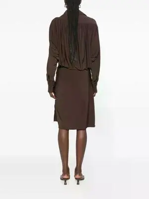 Coperni Draped Midi Shirt Dress