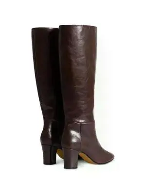 Alberta Ferretti Block Heel Leather Boots