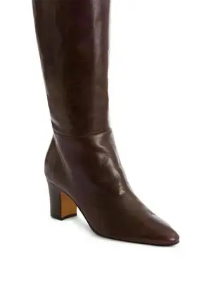 Alberta Ferretti Block Heel Leather Boots